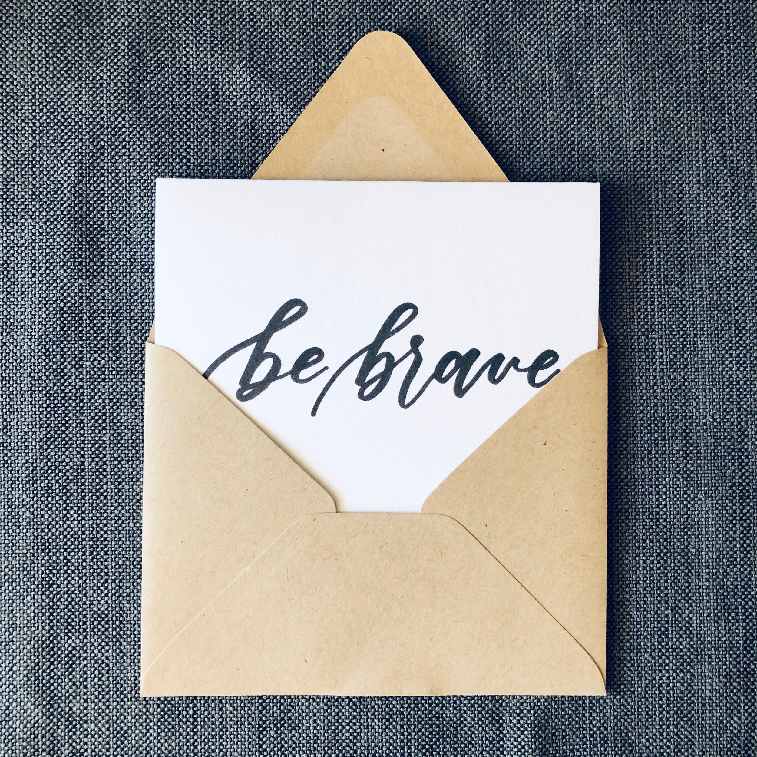 "Be Brave" Encouragement Greeting Card – Dear Daughters Design